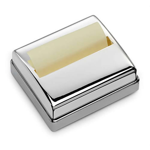 Silver Plated Square Mini Sticky Notes Dispenser - Business Gifts Supplier