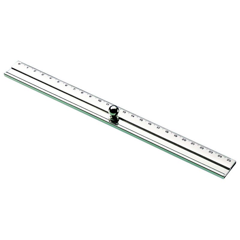 Personalised Silver Plated Ruler with Handle - Business Gifts Supplier