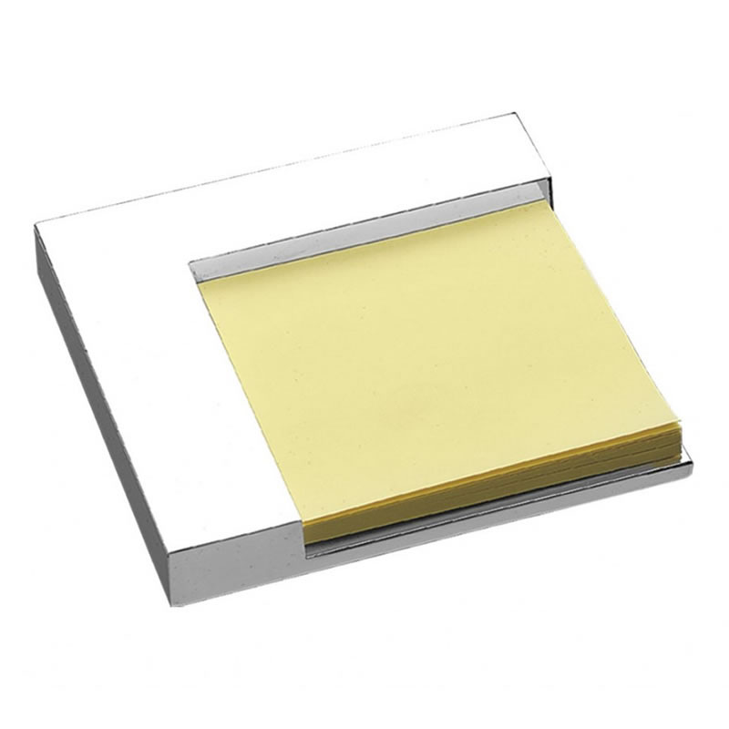 Silver Plated Square Mini Sticky Notes Dispenser - Business Gifts Supplier
