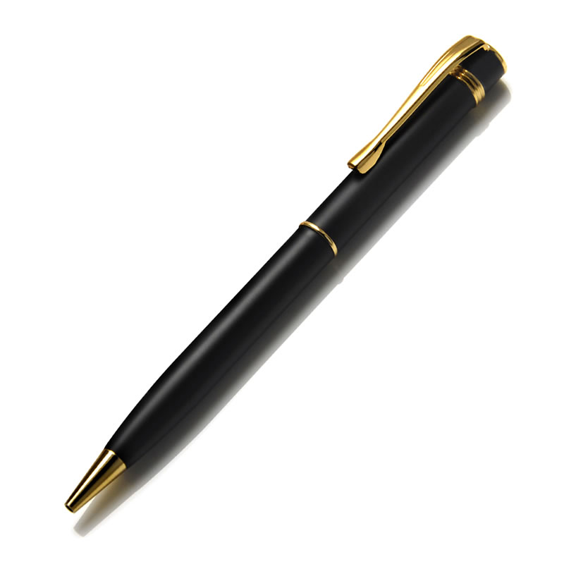 Matt Black and Gold Plated Ballpoint Pen - Business Gifts Supplier