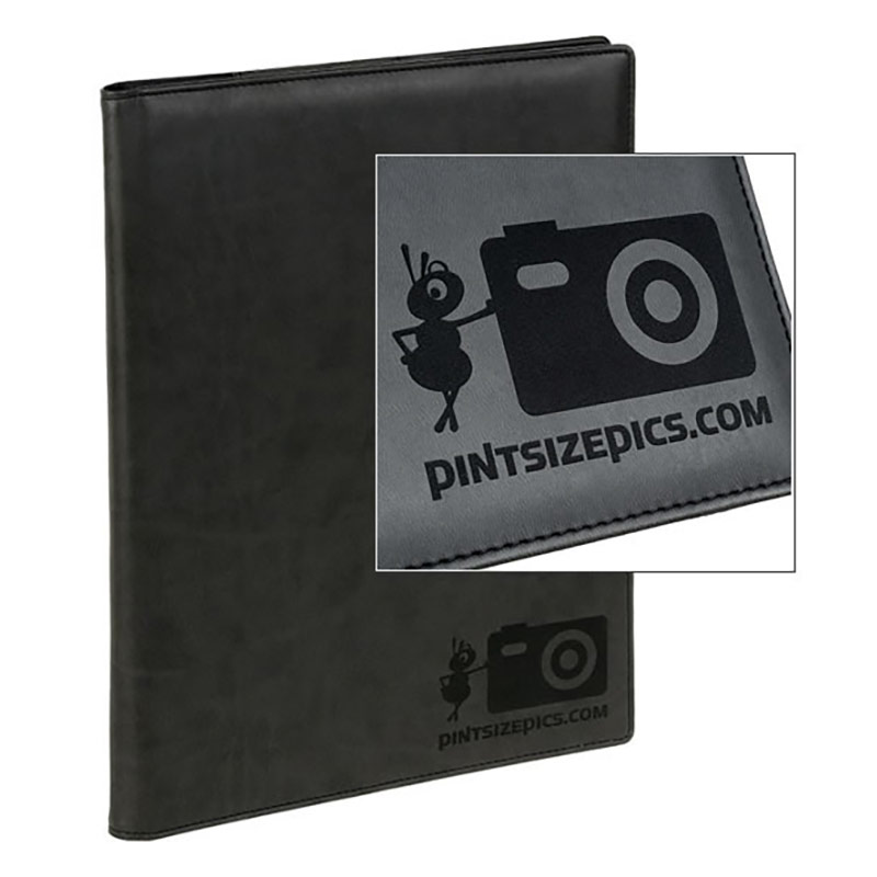 A5 Conference Folder in Black Belluno Leather - Business Gifts Supplier